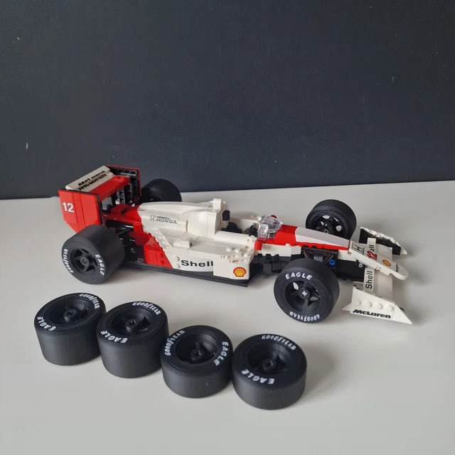 LEGO MCLAREN MP4/4 Senna 10330 Realistic F1 Wheels 3D Printed Upgrade ...