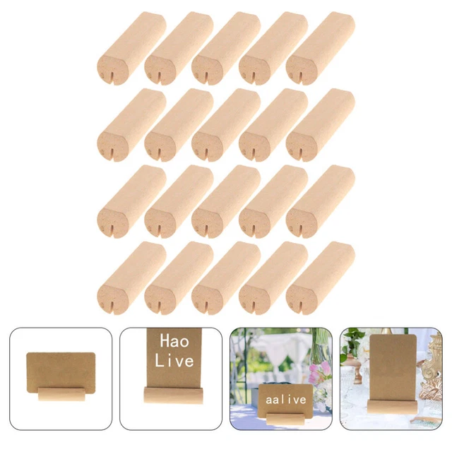 SMOOTH WOODEN PHOTO Display Stand Wooden Table Sign Holders Wood Sign ...
