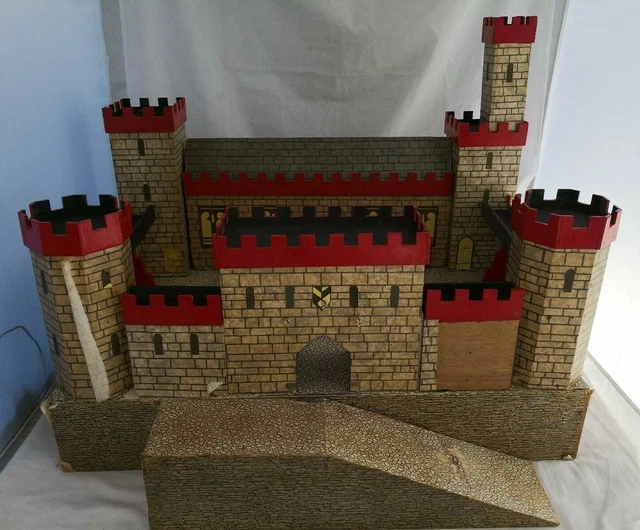 VINTAGE HAND MADE wooden toy Castle / Fort 1950-60’s - PLAY WORN ...