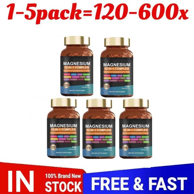 12-IN-1 MAGNESIUM CAPSULE Complex - High Strength Magnesium Capsules ...