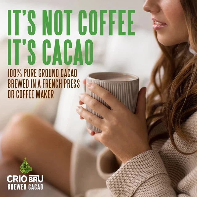 CRIO BRU DOUBLE Chocolate Cacao Drink - 10oz, Keto, Caffeine Free £19. ...