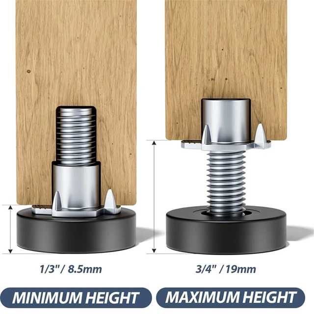 ADJUSTABLE ANTISLIP FURNITURE Levelers for Stability and Wobble ...