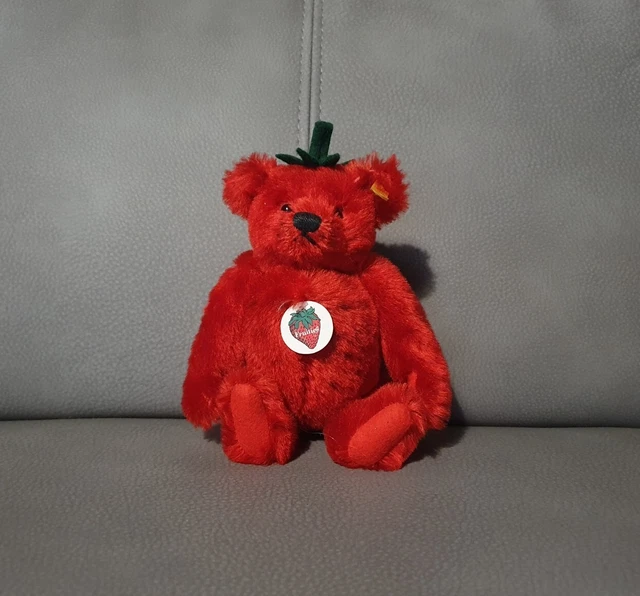 STEIFF FRUITIES MOHAIR Teddy Bear Strawberry 028038 Rare HTF £59.99 ...