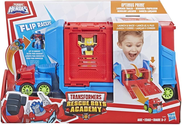 ROBOT CAMION OPTIMUS PRIME Transformers FLIP RACERS RESCUE BOTS HASBRO ...