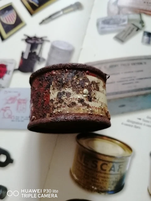 US WW2 BOÎTE Nescafé WWII Ration Gi Américain USA 3945 Dday Para Px EUR ...