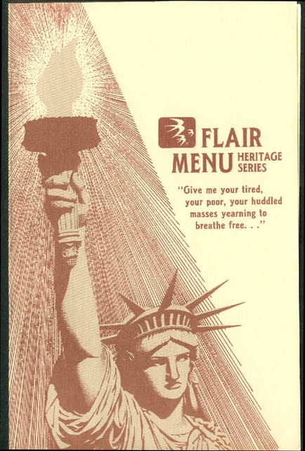 OZARK FLAIR MENU Heritage Series #20 airline menu ca 1970s £13.40 ...