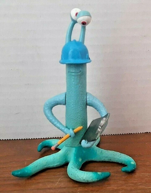 DISNEY PIXAR MONSTERS Inc Charlie Proctor Blue Octopus Figure Hard Hat ...