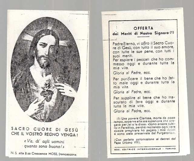 SANTINO - SACRO Cuore Di Gesu' Che Il Vostro Regno Venga - Mpx47 EUR 1 ...