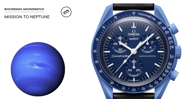 OMEGA X SWATCH Speedmaster Moonswatch Deep Navy Blue Men's Watch ...
