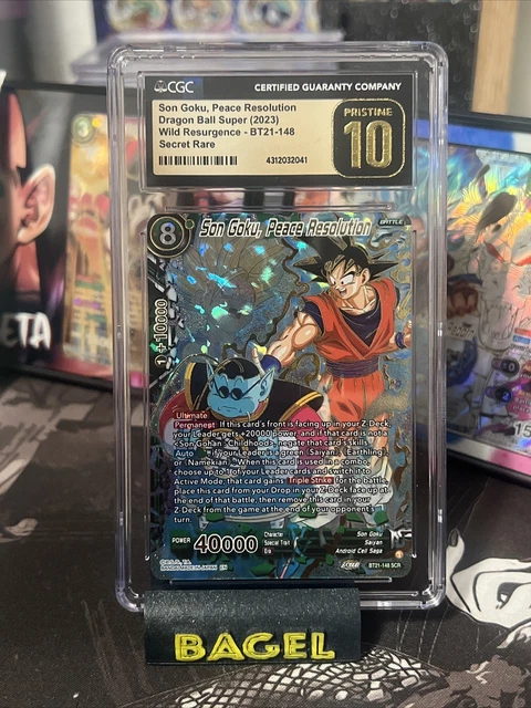 DRAGON BALL SUPER TCG Son Goku, Peace Resolution BT21-148 SCR CGC ...