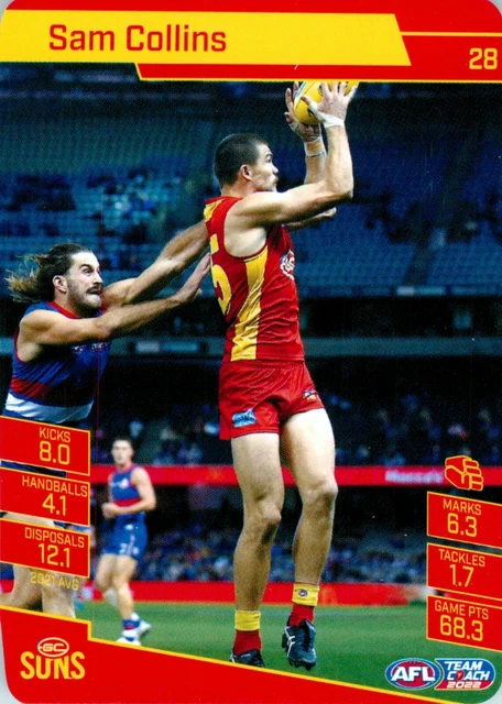 2022 GOLD COAST SUNS AFL Card SAM COLLINS Teamcoach $4.49 - PicClick AU
