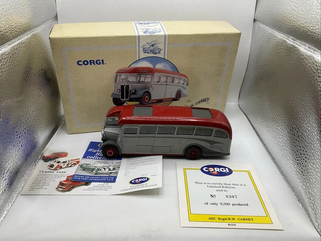 CORGI 1/50 SCALE Model Bus Coach 97193 AEC Regal Coach R.W. Carney ...