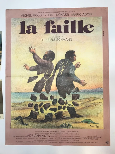 AFFICHE ORIGINALE ROLAND topor et photos, film La Faille 1975, Peter ...