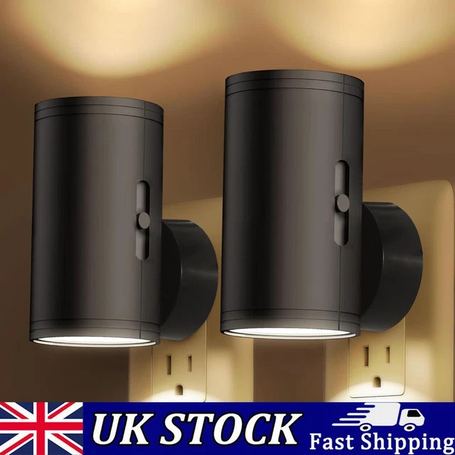 EU PLUG NIGHT Light RGB/3 Color Dimmable EU Plug Socket Wall Lamp ...