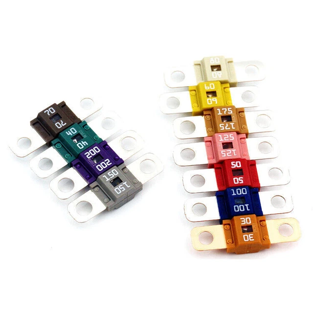 PEC SBFW-L M6 bolt type slow blow fuse 58VDC MIDI FUSES CENTER BOLT #D7 ...
