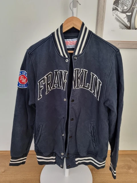FRANKLIN AND MARSHALL college varsity jacket black and white size L EUR ...