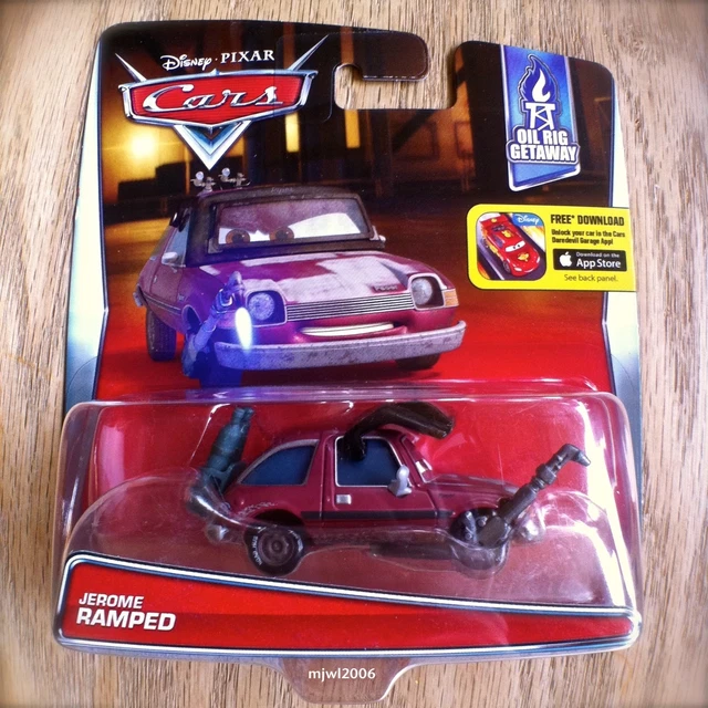 DISNEY PIXAR CARS JEROME RAMPED diecast OIL RIG GETAWAY theme 3/8 Lemon ...