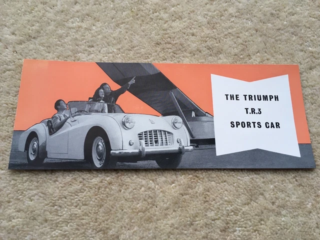 1957 VINTAGE TRIUMPH T.r.3 Sports Car Advertising Sales Brochure £24.99 ...