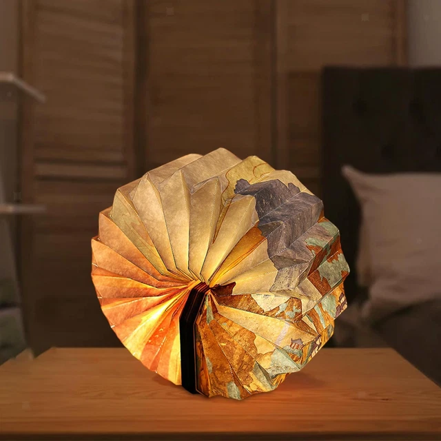 LED NIGHT LIGHT Accordion Lamp Foldable Creative Romantic Novelty ...
