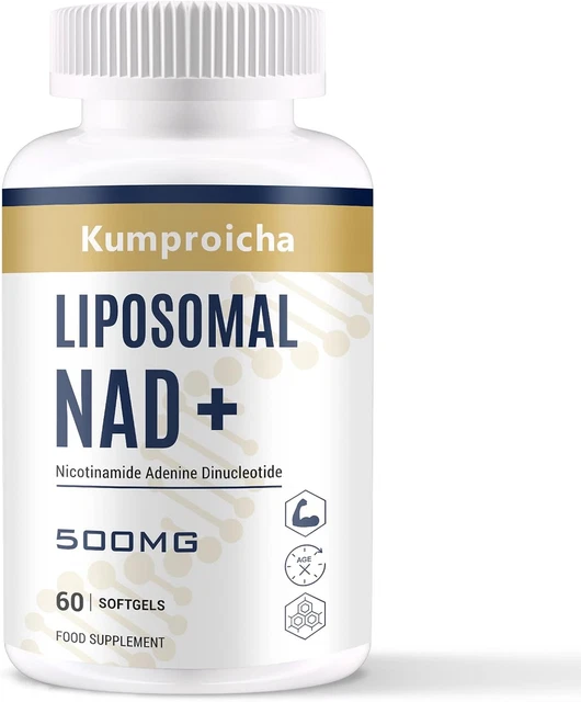 LIPOSOMAL NAD+ 500MG with TMG 250Mg Softgels, Actual NAD+ Supplement ...
