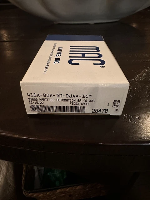 MAC PNEUMATIC SOLENOID valve 411A-BOA-DM-DJAA-1CM £117.96 - PicClick UK