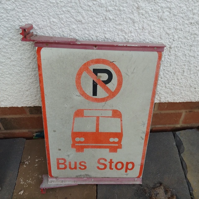 VINTAGE BUS STOP Sign £52.72 - PicClick UK