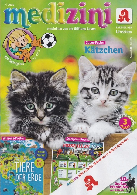 MEDIZINI APOTHEKENZEITUNG 7/2025 Poster Spielplan Fußball Frauen-EM ...