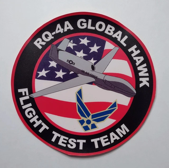 RQ-4A GLOBAL HAWK Flight Test Team Sticker USAF/Northrop Grumman ...