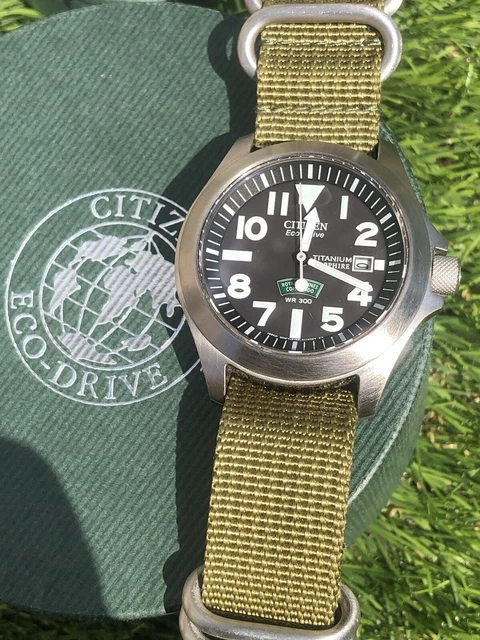 CITIZEN ROYAL MARINES commando Watch.military Style. Excellent.! E168 ...