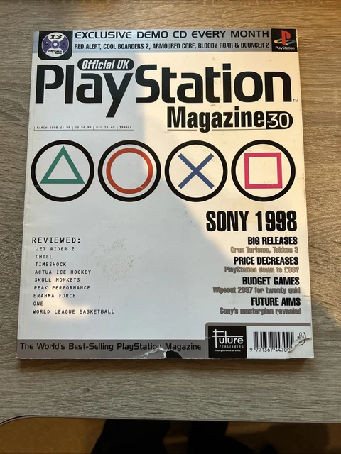OFFICIAL PLAYSTATION UK Magazine March 1998 issue no 30 £4.50 - PicClick UK