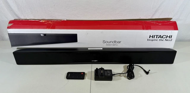 HITACHI BLUETOOTH SOUNDBAR Speaker Aux Optical Remote Black TV ...