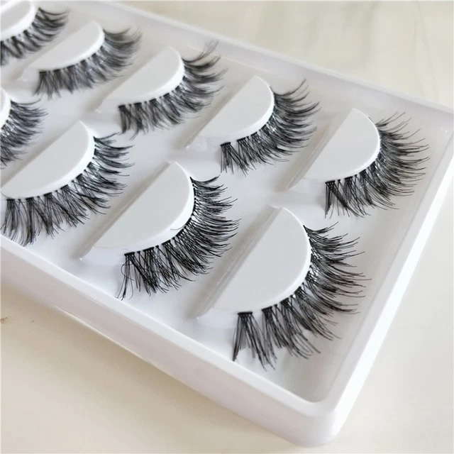 5 PAIRS NATURAL Cross Fake Eyelashes Dense Lashes for Daily Makeup $16. ...