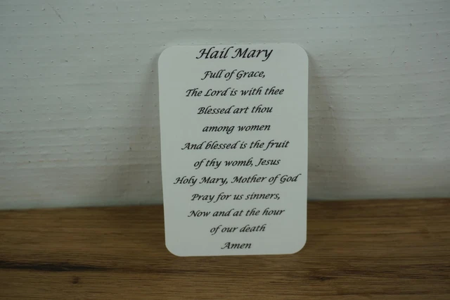 LAMINATED HAIL MARY Prayer Card £1.41 - PicClick UK