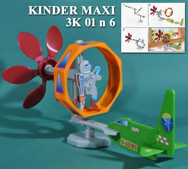 KINDER MAXI 2001, Italie, 3K01 n6 girouette avec navette et cosmonaute ...