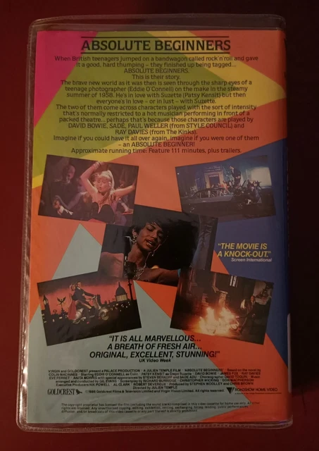 ABSOLUTE BEGINNERS (1986) - Late 1980s Australian VHS Tape / Roadshow £18.43 - PicClick UK
