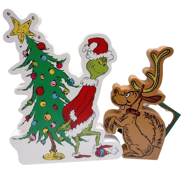 DR. SEUSS HOW the Grinch Stole Christmas Grinch w/ Christmas Tree Decor ...