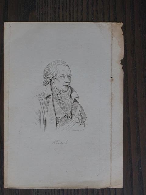PORTALIS JEAN-ETIENNE-MARIE (1746-1807) -Avocat- Gravure Originale ...