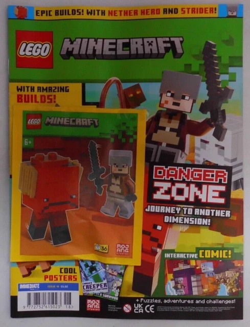 LEGO MINECRAFT MAGAZINE #18 2024 Danger Zone! + Strider & Nether Hero ...