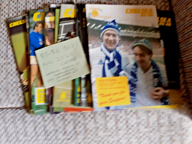 CHELSEA FC HOME Programmes All 21 League Games 1985/86 £6.25 - PicClick UK