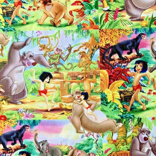 Fq Disney Jungle Book Mowgli Baloo Polycotton Fabric Character £450 Picclick Uk