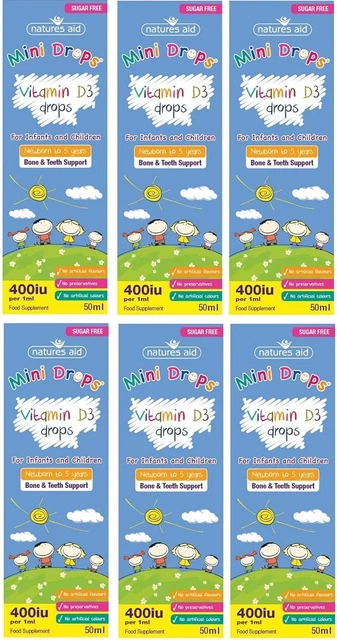NATURES AID VITAMIN D3 Drops, Bone Health, Immune Health, Infants and ...