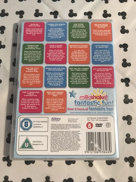 MILKSHAKE FANTASTIC FUN Complilation Dvd Channel 5 Abbey Uk Seller ...