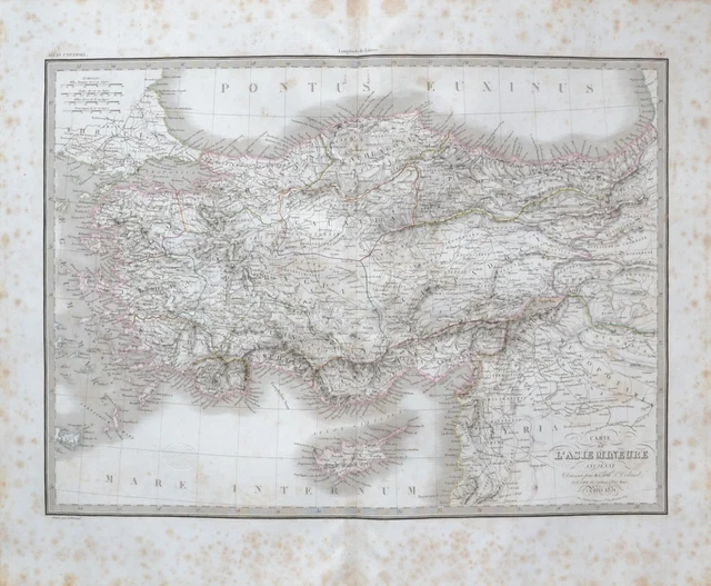 ANCIENT 19TH CENTURY Map - Map of Ancient Asia Minor - M. Lapie - 1831 ...