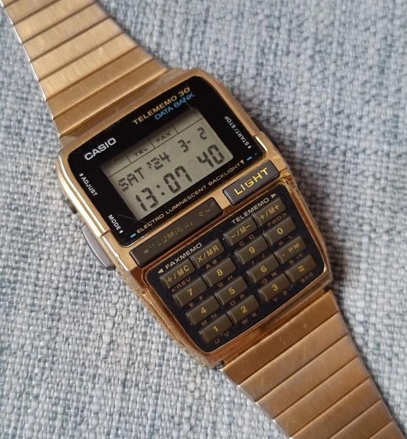 CASIO DBC-300 CALCULATOR telememo databank 30 alarm chrono illuminator ...