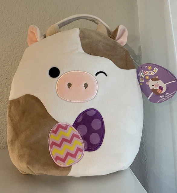 SQUISHMALLOW RONNIE COW Easter Egg Basket KellyToy Plush BNWT $68.00 ...