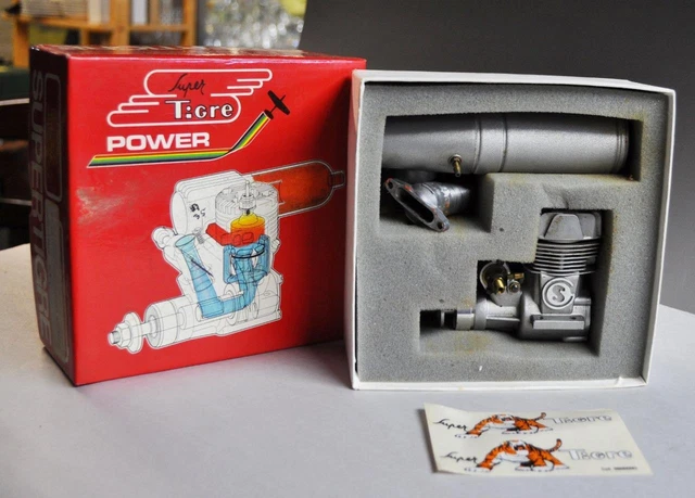 VINTAGE RC AIRPLANE Engine - Super Tigre 40 W/Box And Muffler EUR 51,25 ...