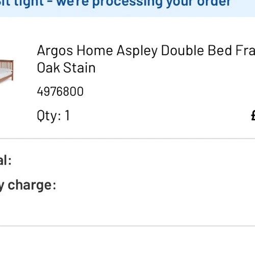 ARGOS HOME ASPLEY Double Wood Bed Frame, Slatted, Oak Stain Brown ...