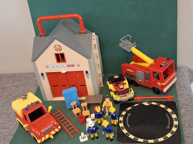 FIREMAN SAM DELUXE Fire Station Mercury Quad Venus Jupiter Vehicles ...