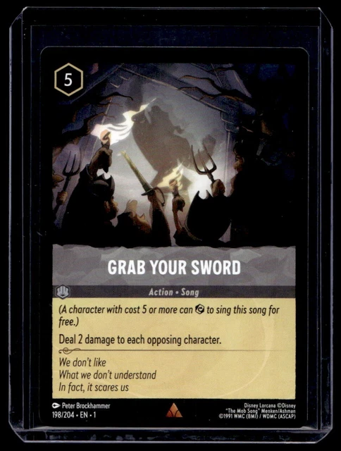 DISNEY LORCANA THE First Chapter Grab Your Sword Non Foil 198/204 £2.81 ...