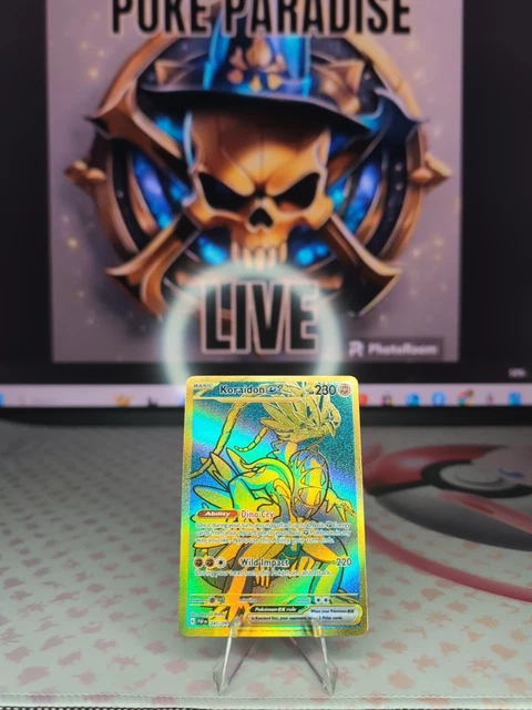 POKÉMON TCG PALDEAN Fates Koraidon ex 245/091 or hyper rare holo art ...
